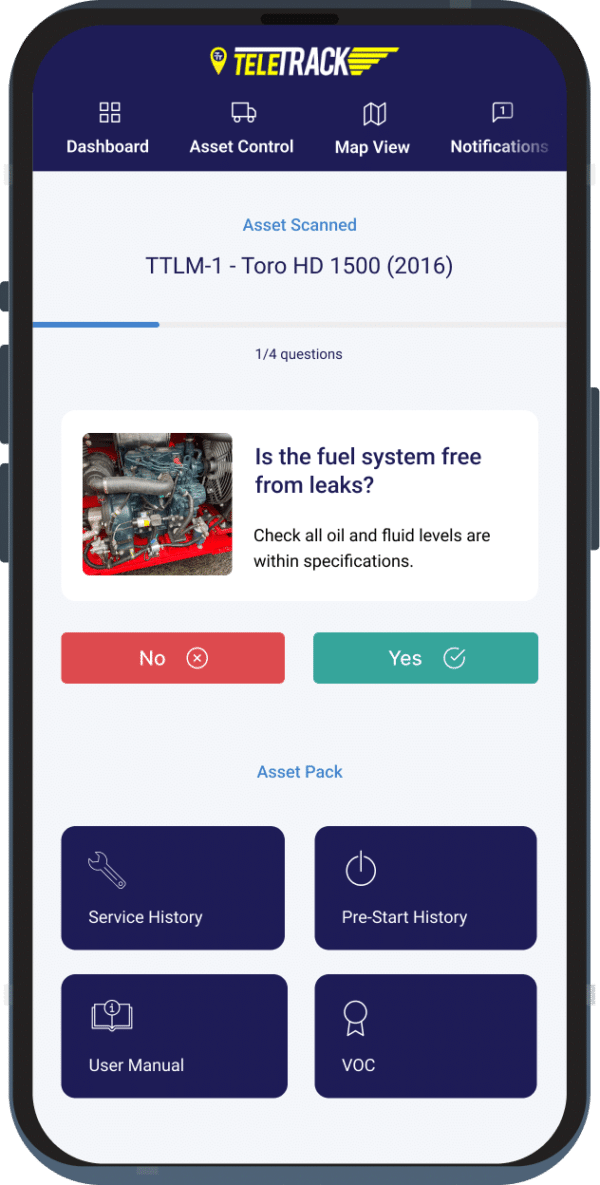 A step by step guide to conducting a Pre Start - Teletrack